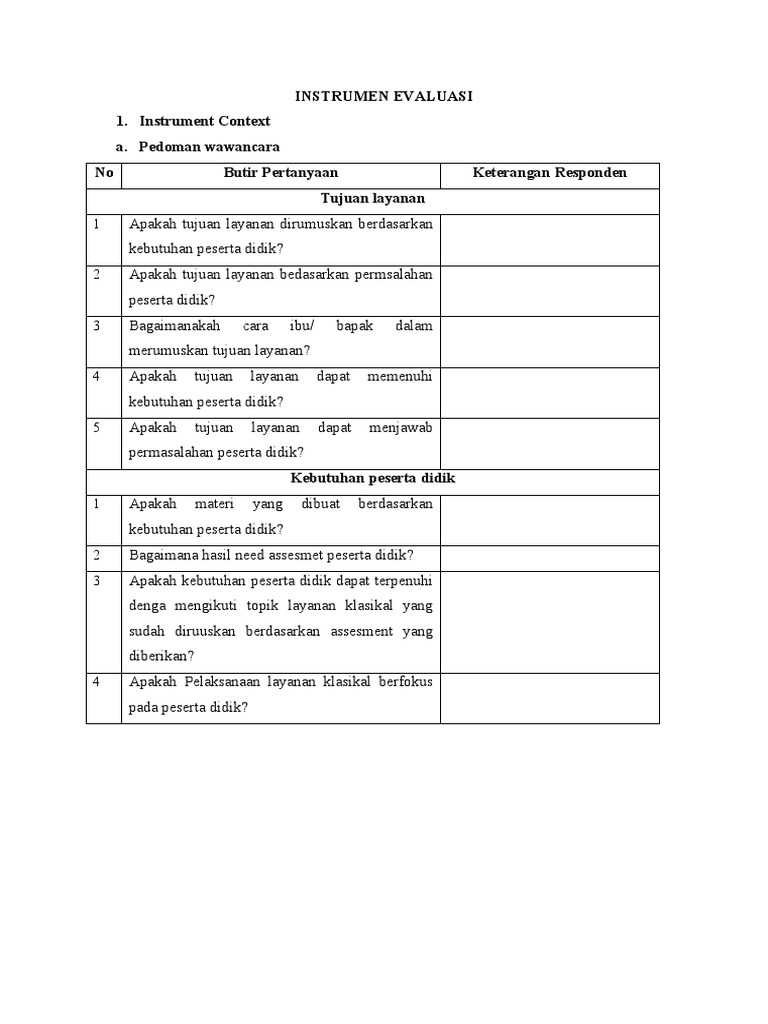 Instrumen Evaluasi | PDF