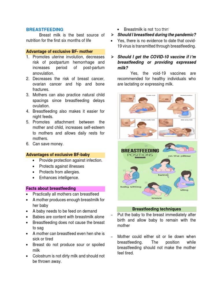 Breast Feeding and Post | PDF | Breastfeeding | Breast Milk