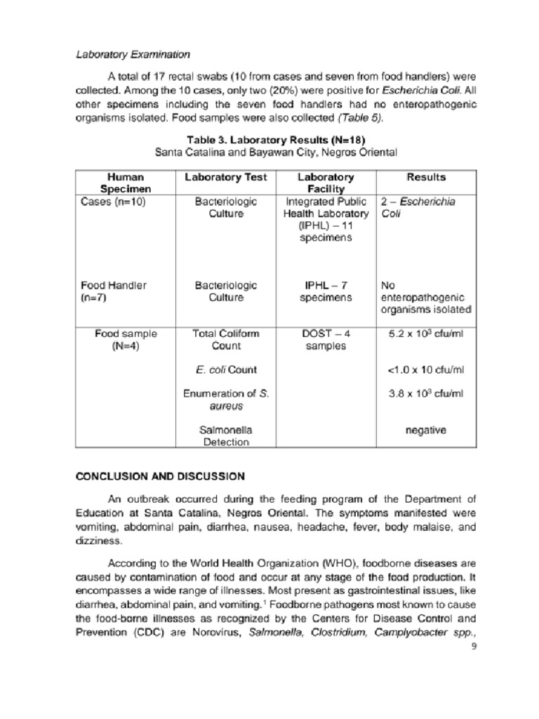 D Sta Catalina Lab Test Results | PDF