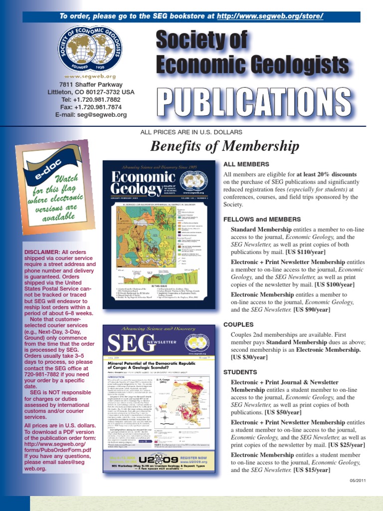 SEG Books - CDs Catalog | Download Free PDF | Geology | Economic Geology