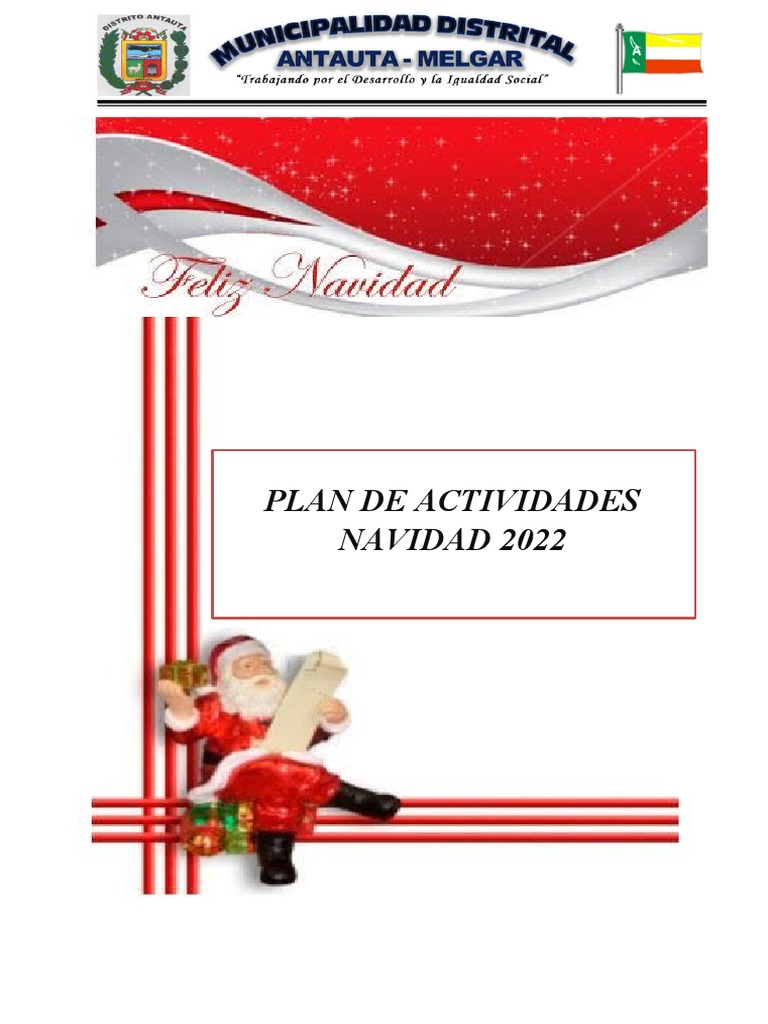 Plan de Trabajo Navidad | PDF | Navidad | Natividad De Jesus