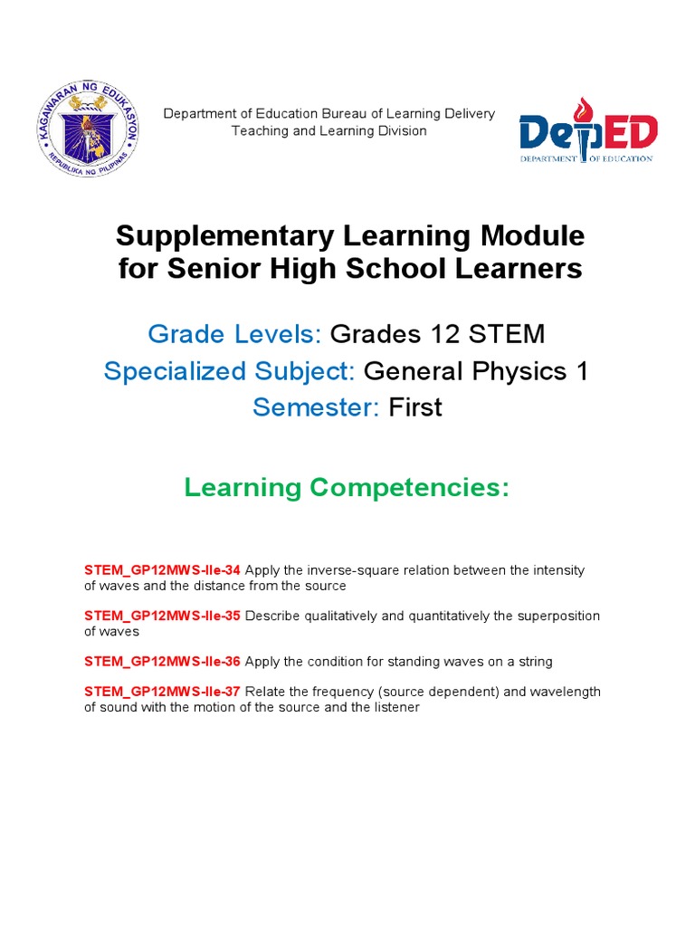 General Physics 1: Waves & Sound Module | PDF | Waves | Sound