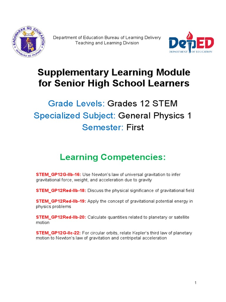 GP1 Q2 W2 SLK Gravitation | PDF | Philosophy | Science & Mathematics