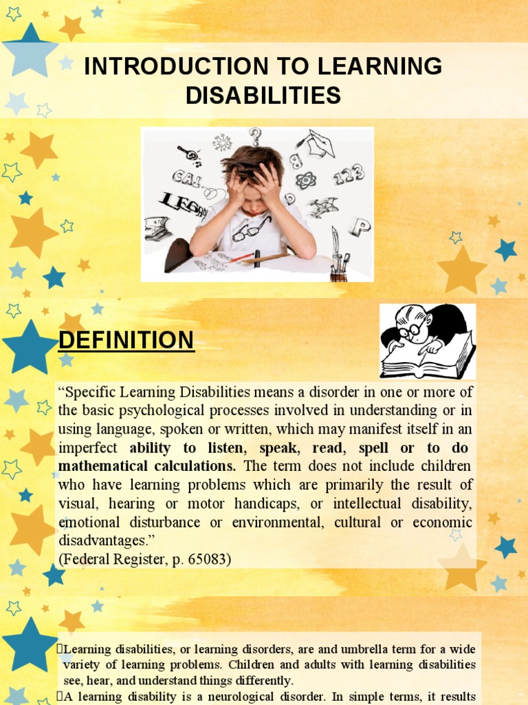 Learning Disabilities | PDF | Dyslexia | Learning Disability