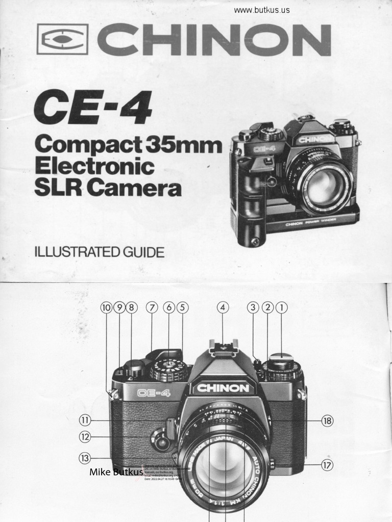 Chinon Ce 4 Text Images | PDF | Exposure (Photography) | Flash ...