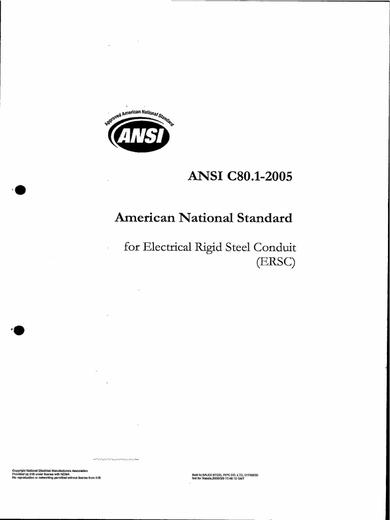 Ansi C80 1 2005 Ersc | PDF