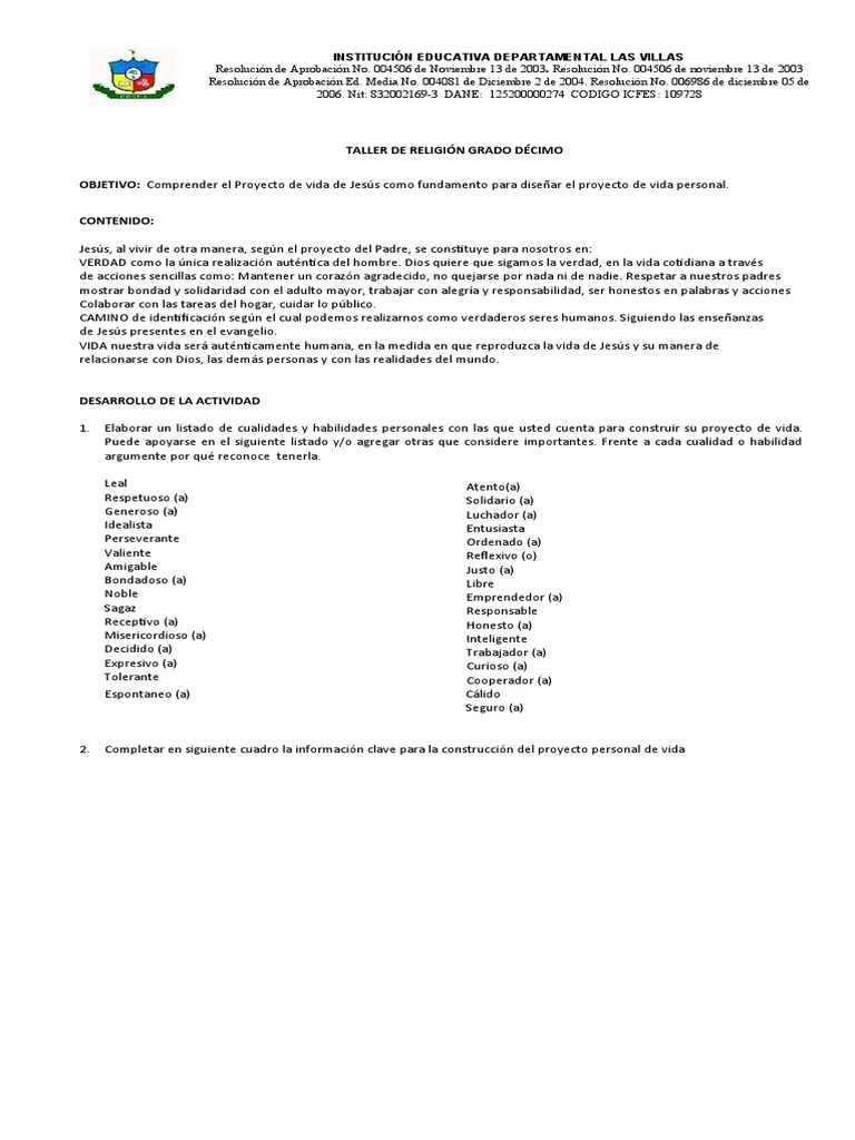 RELIGIÓN Grado DÉCIMO Guía 10 | Descargar gratis PDF | Jesús | Verdad