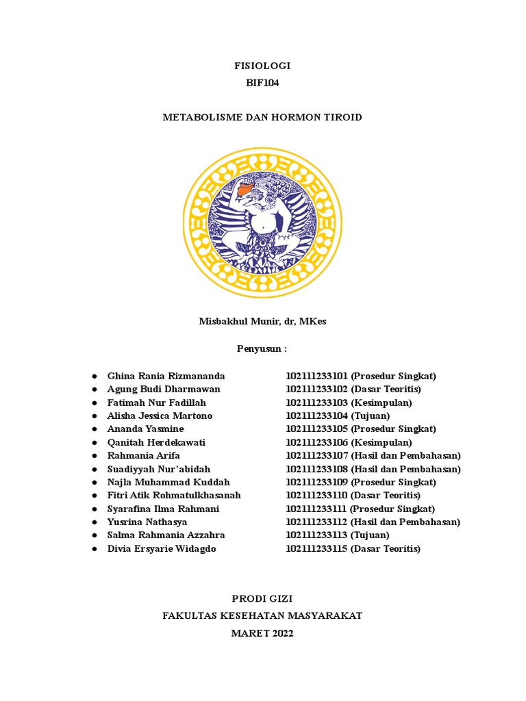 03 - Metabolisme Dan Hormon Tiroid | PDF
