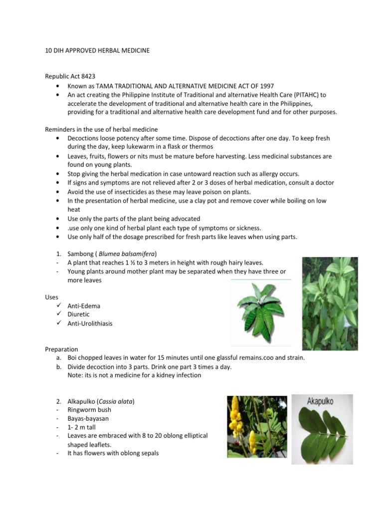 Sampung Halamang Gamot | Download Free PDF | Garlic | Plants