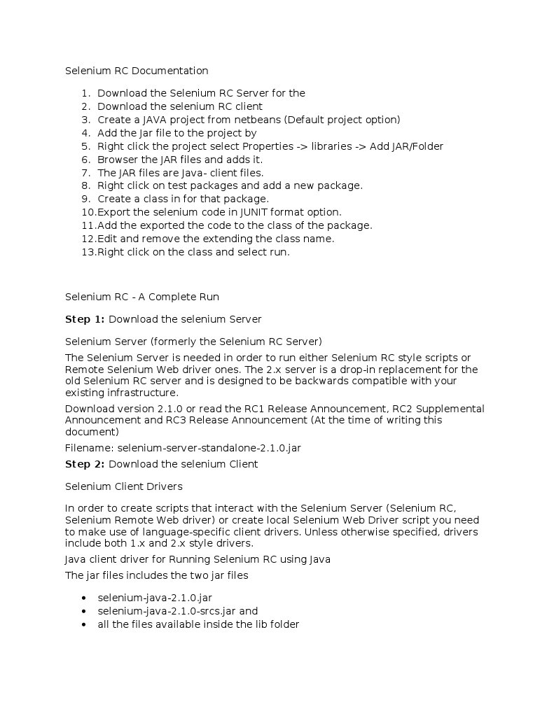 Step 1: Download The Selenium Server | PDF | Selenium (Software) | Java (Programming Language)