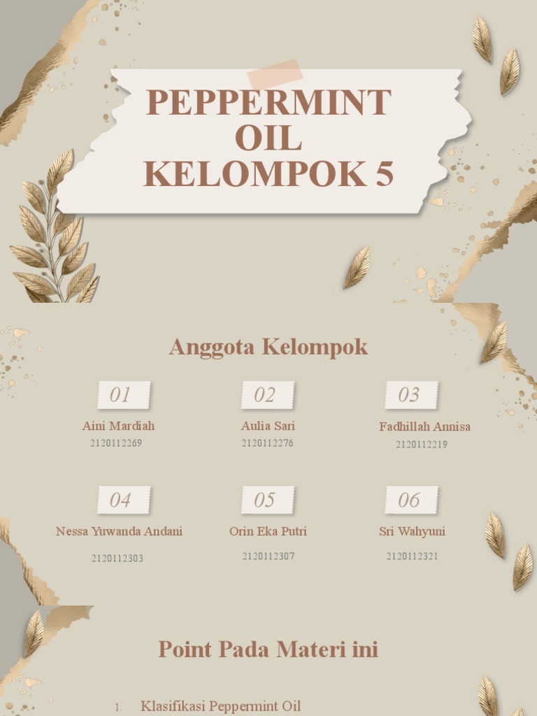 KELOMPOK 5 Peppermint Oil | PDF