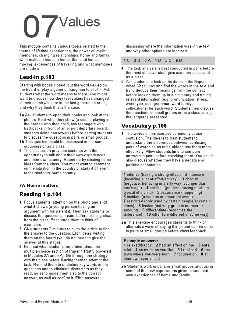 Unit 07 Teachers Notes Pdf Verb Question