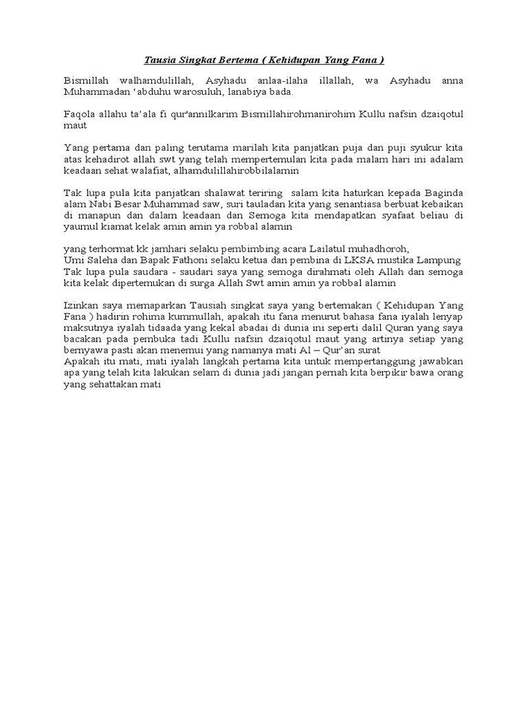 Tausia Singkat Bertema | PDF | Agama & Spiritualitas
