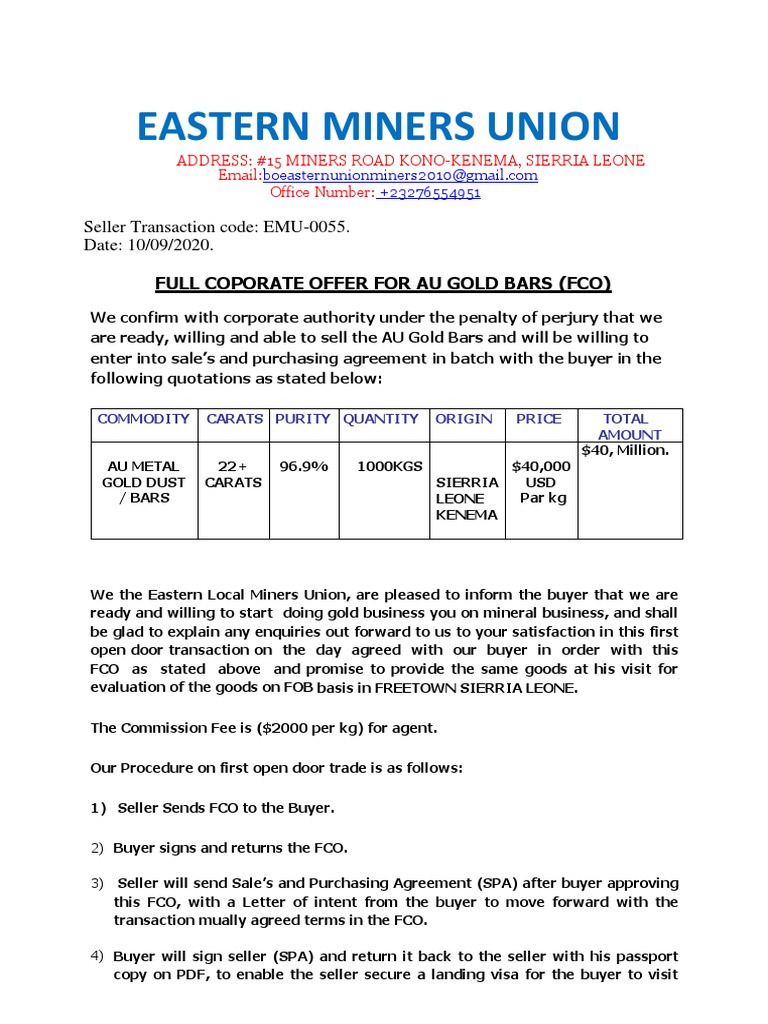 Our Gold Fco | PDF | Sales | Payments