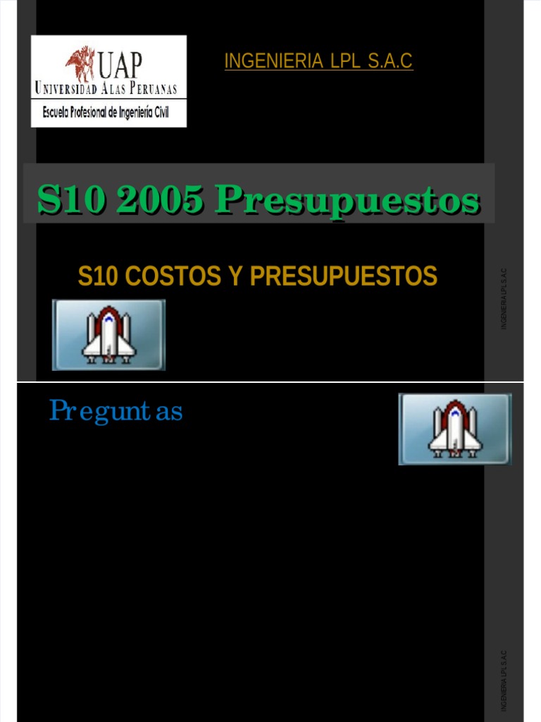 s10 2005 Costos y Presupuestos | PDF