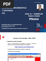 Taller de Resolución de Problemas de Algoritmos en Pseudocódigo y ...