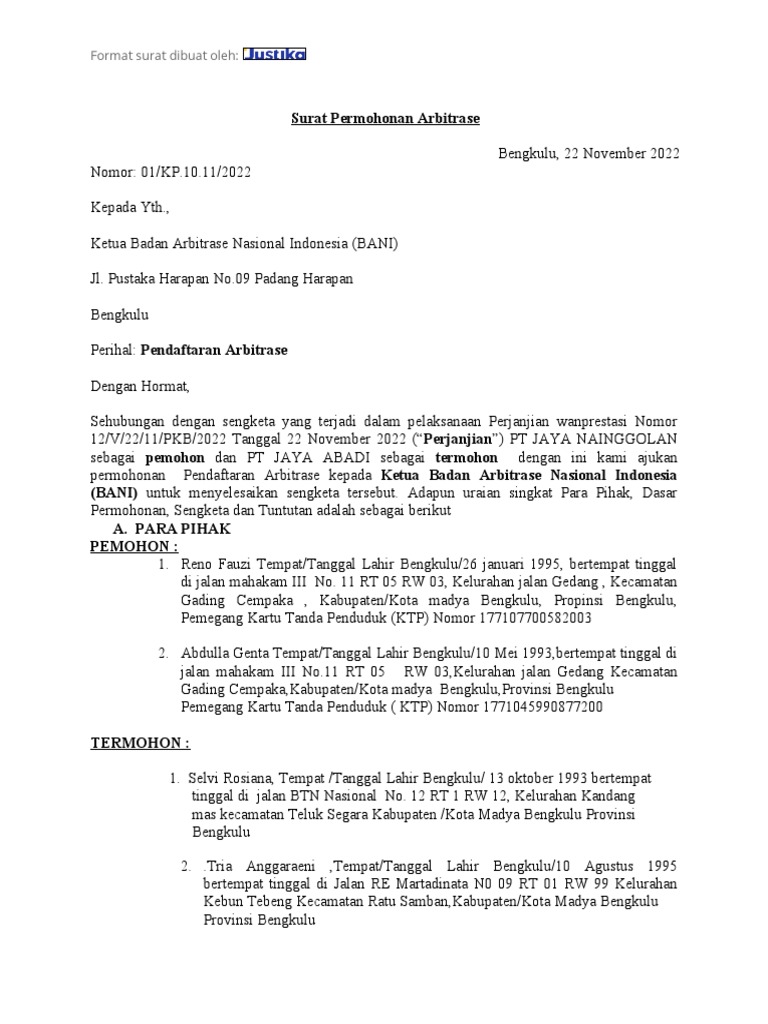 Surat Permohonan | PDF