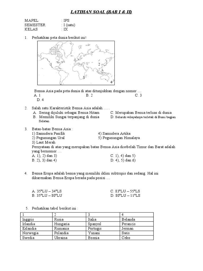 Latihan Soal KLS 9 | PDF