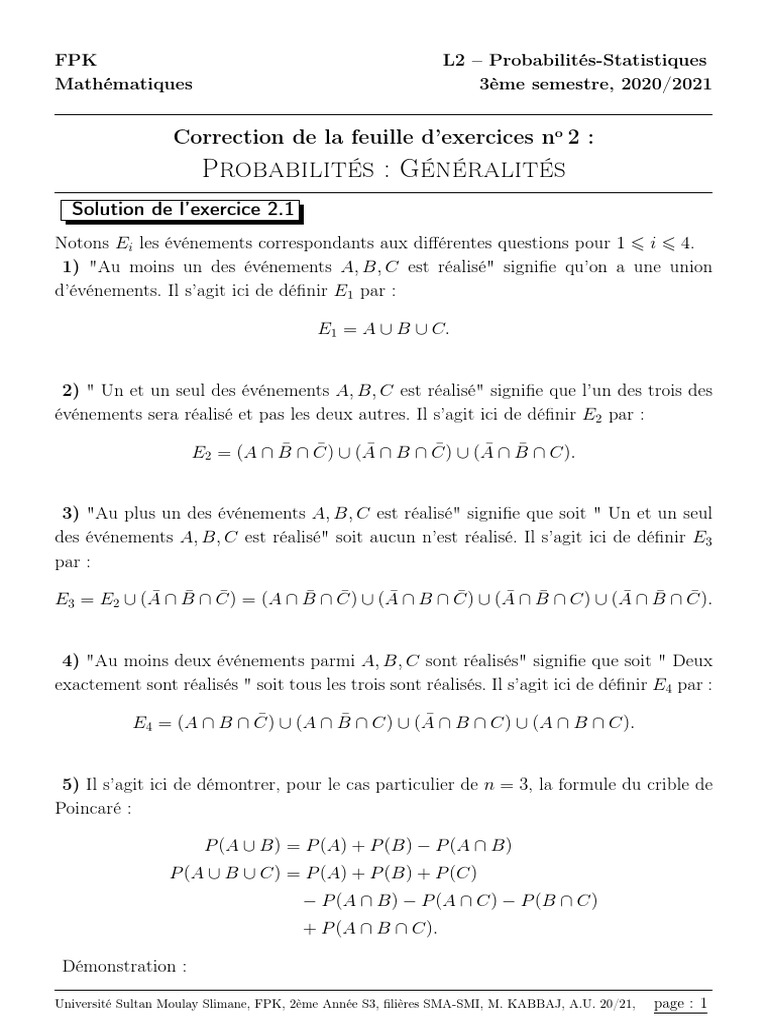 Cor TD 2 | PDF