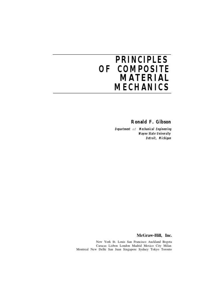 Principles of Composite Materials | PDF