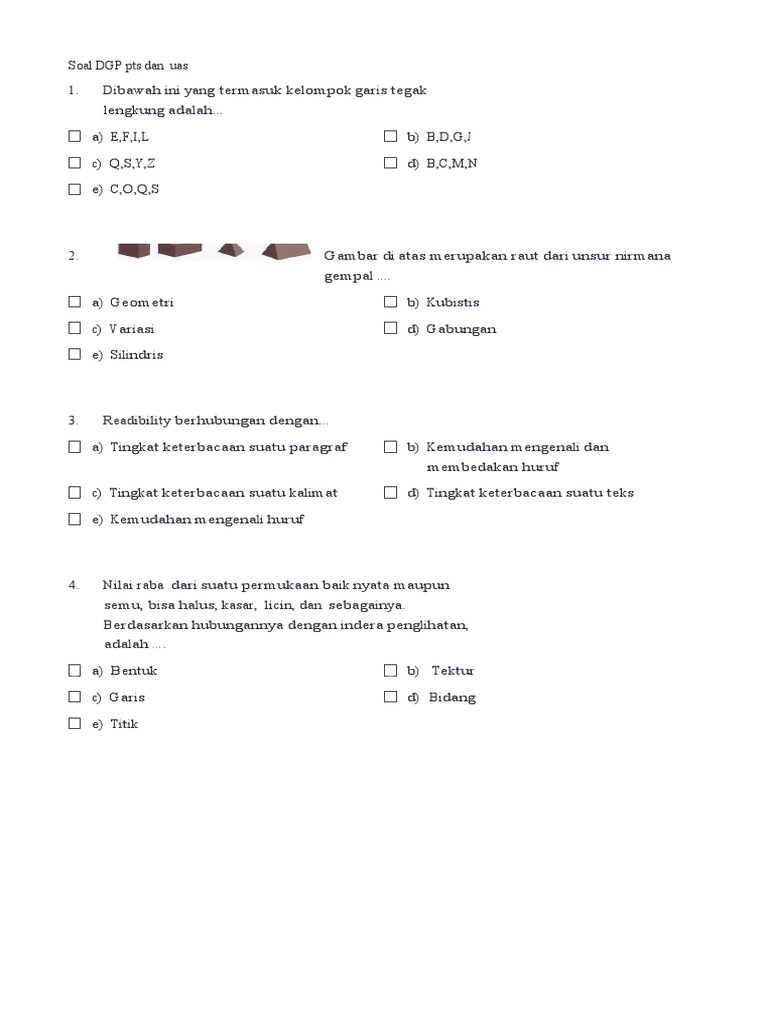 Soal DGP Pts Dan Uas | PDF