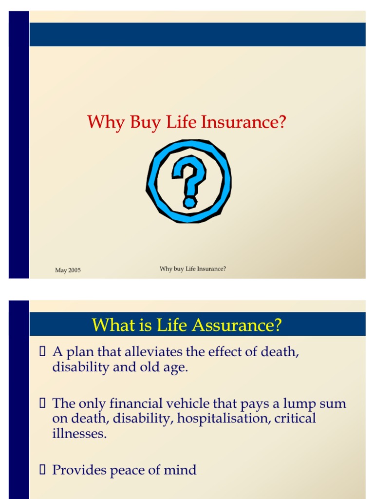 01-Why Buy Life Insurance | PDF