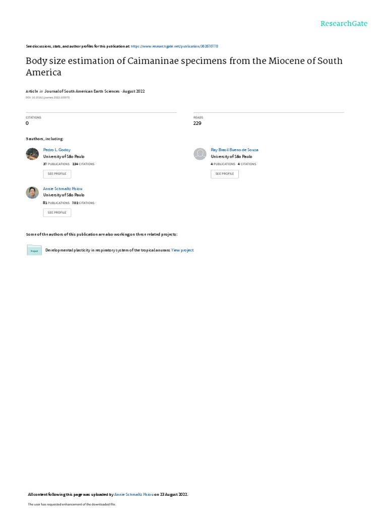 Taxonomic and Phylogenetic Review of Necrosuchus Ionensis and The Early ...