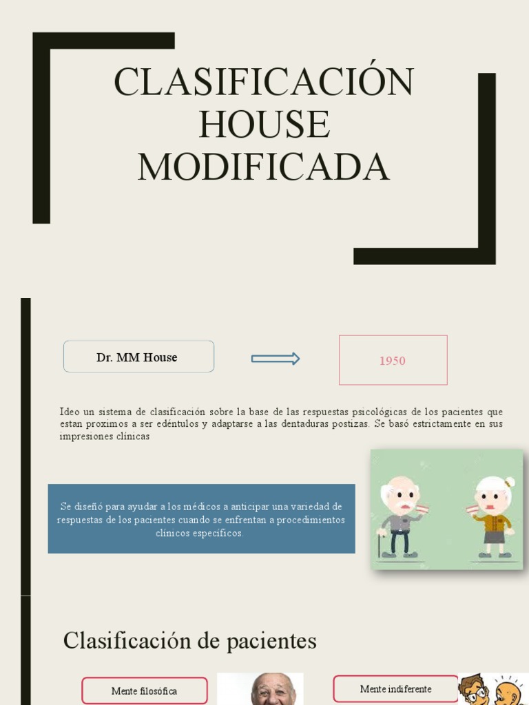 Clasificacion House | PDF | Odontología | Dentadura postiza