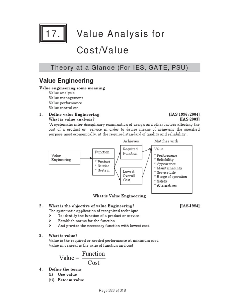 Value Analysis | PDF | Value (Economics) | Reliability Engineering