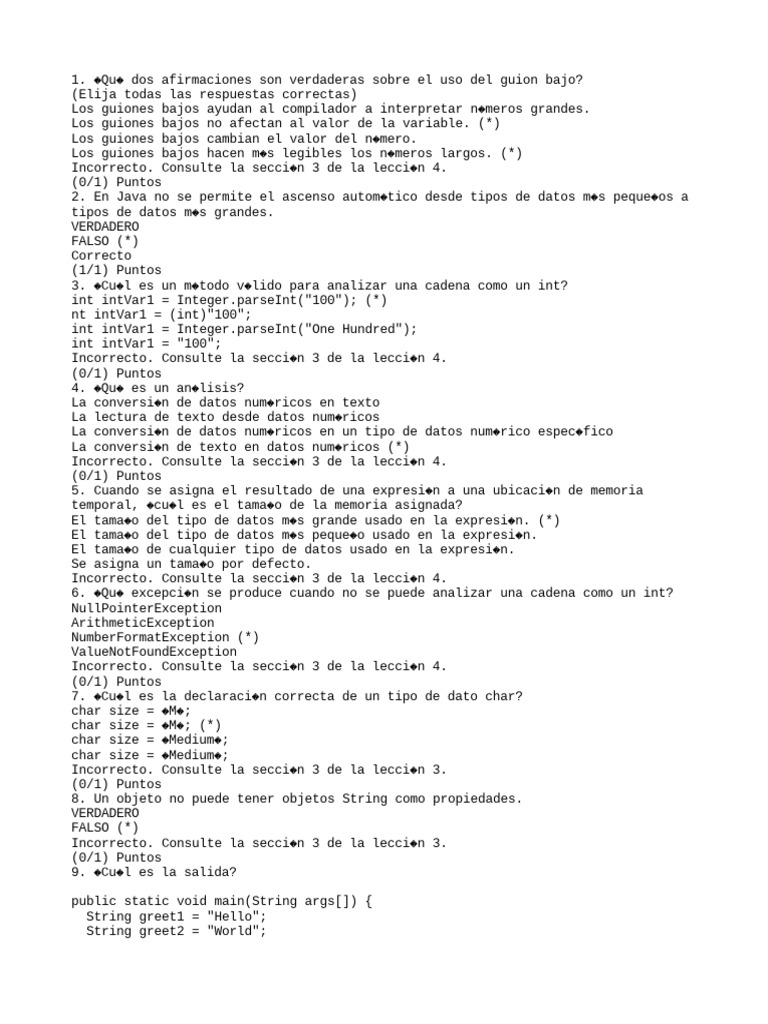 JFo Sección 3 Prueba 2 - L3 - L5 | PDF | Cadena (informática) | Java (lenguaje de programación)