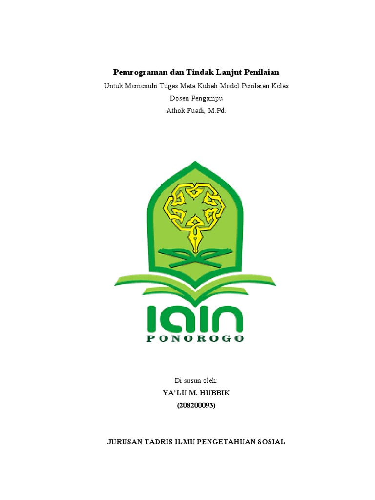 Tindak Lanjut Penilaian | PDF | Karier & Perkembangan | Pengembangan Diri