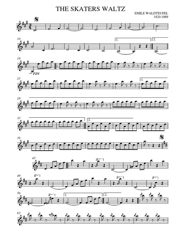 Skaters Waltz Sheet Music | PDF