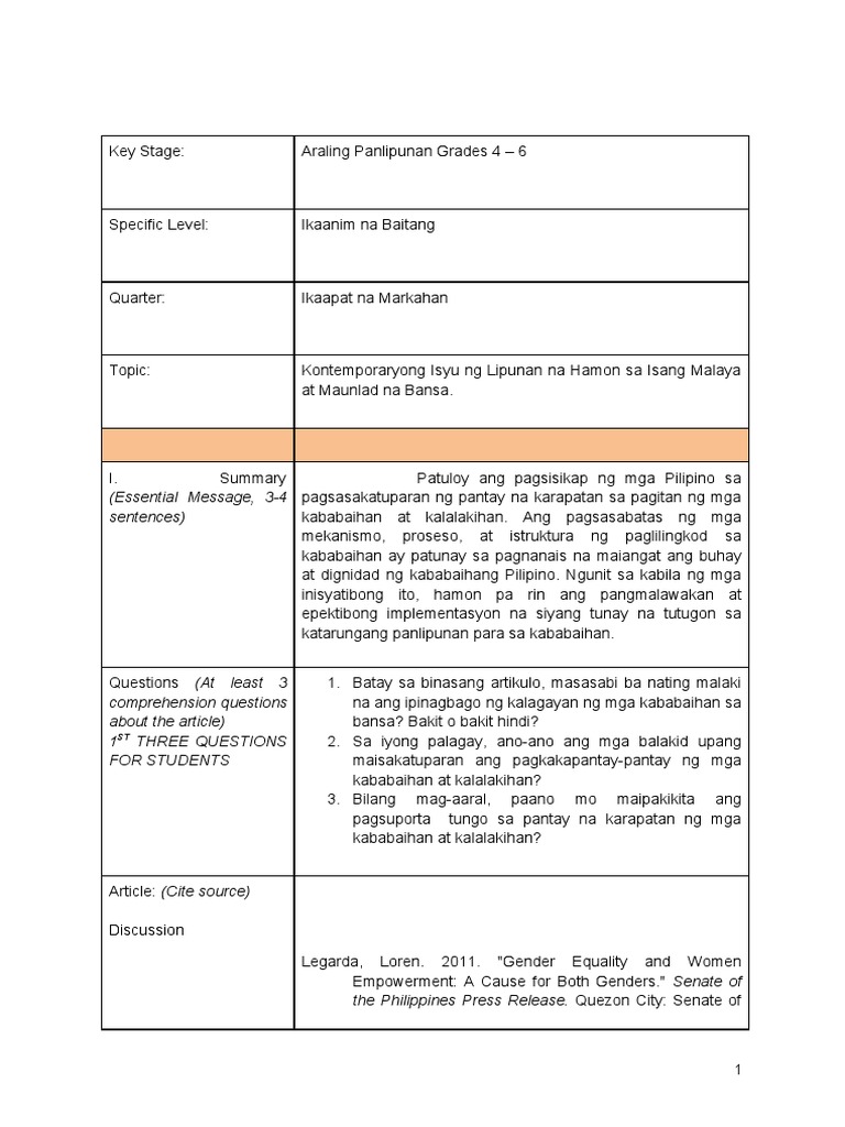 AP6 CSE Reader Template 1 For Presentation | PDF