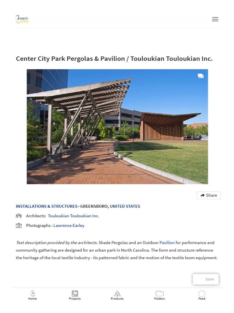 Center City Park Pergolas & Pavilion - Touloukian Touloukian Inc ...