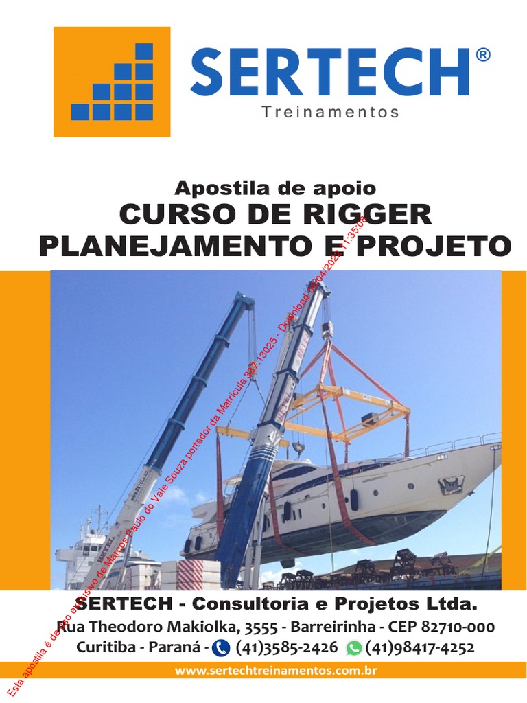 Curso de Rigger: Planejamento e Projeto | PDF | Guindaste (máquina) | Science