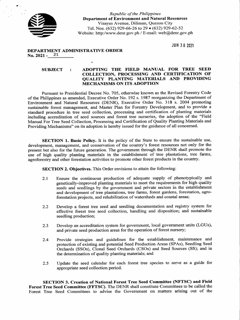 Denr Dao 2021-21 | PDF