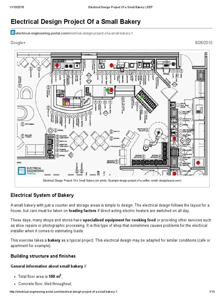 Electrical Design Project of A Small Bakery - EEP | PDF | Electrical ...