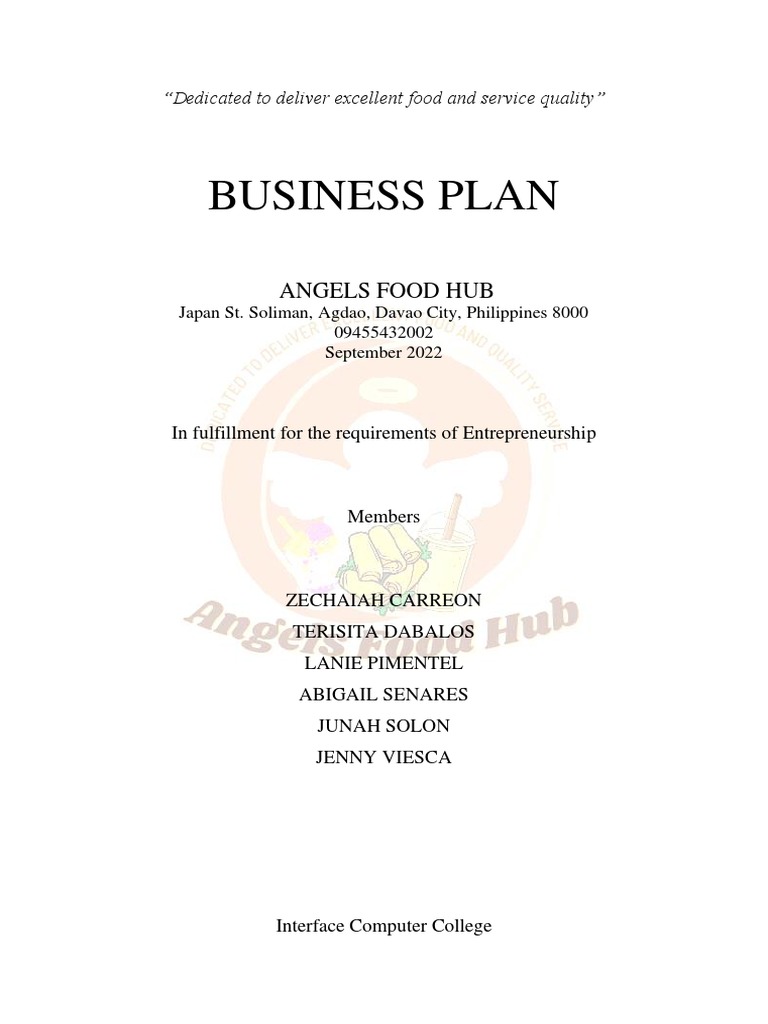 Final Business Plan Revised | PDF | Expense | Foods