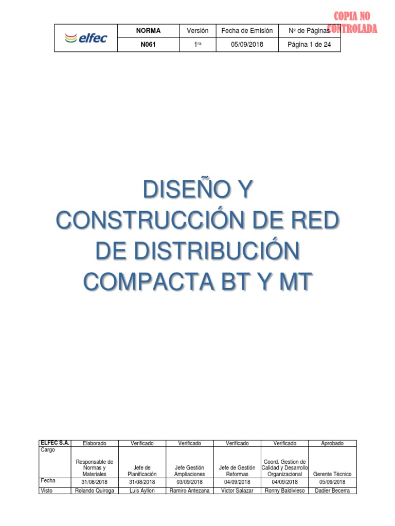 Diseño de Red Compacta BT y MT | PDF