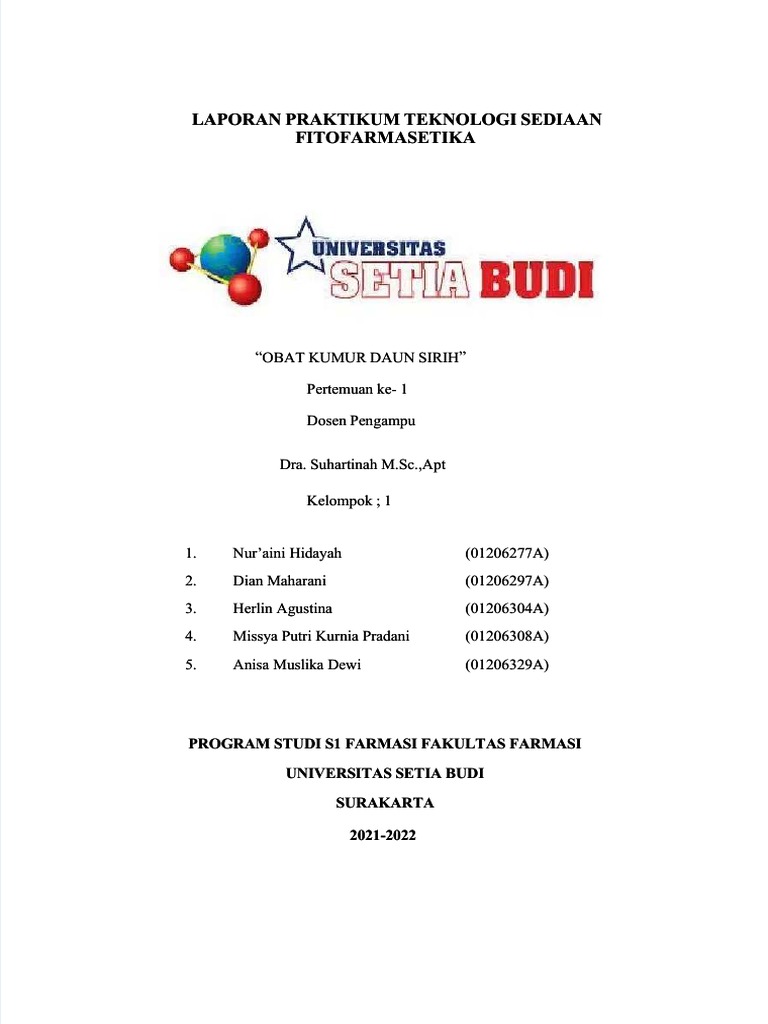 PDF Laporan Praktikum TSF Obat Kumur - Compress | PDF