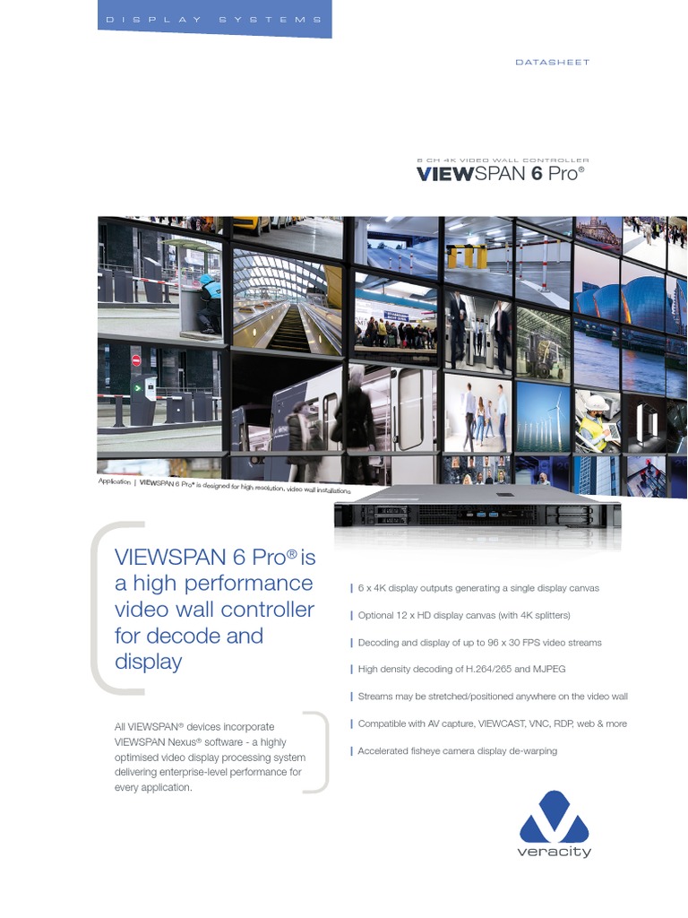 Veracity Vspan 6 Pro Viewspan 6 Pro Datasheet Dv1.2en | PDF