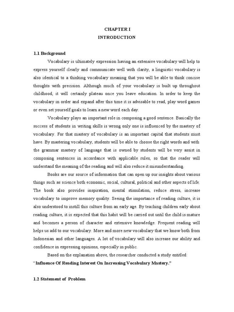 Contoh Draft Skripsi | PDF | Vocabulary | Teaching Method