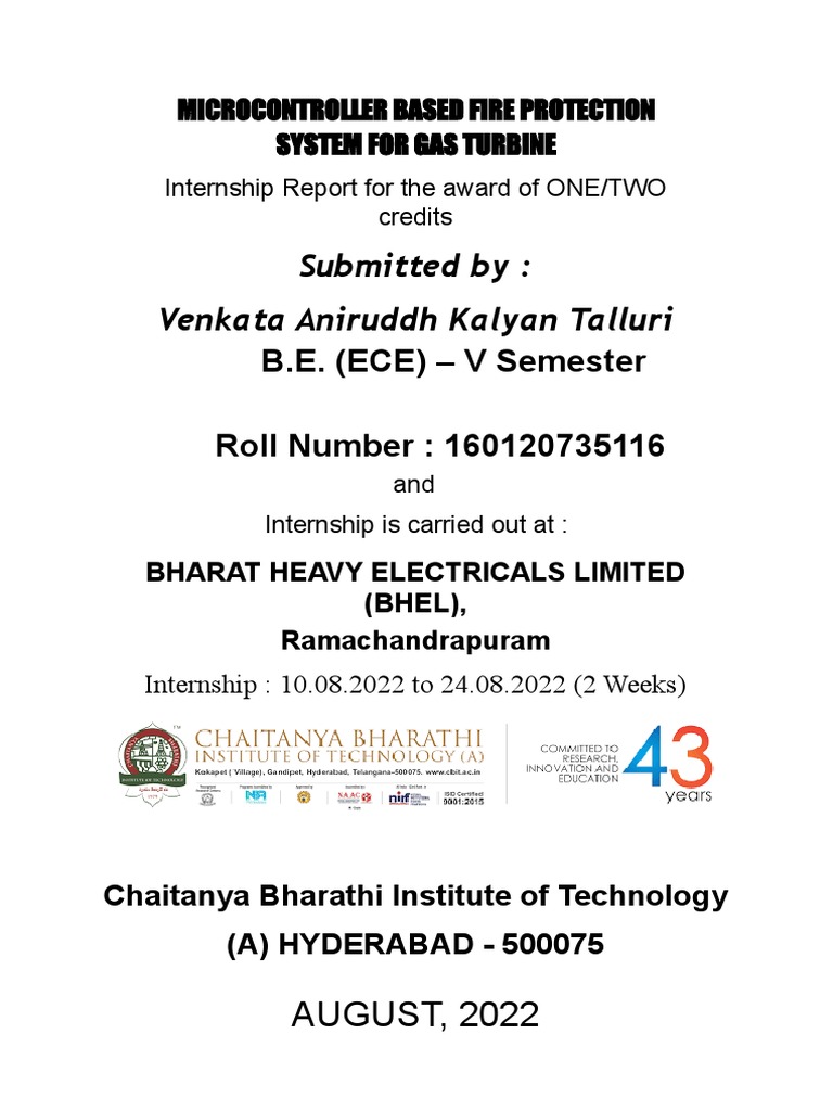 Internship Report Aniruddh | PDF | Combustion | Fires