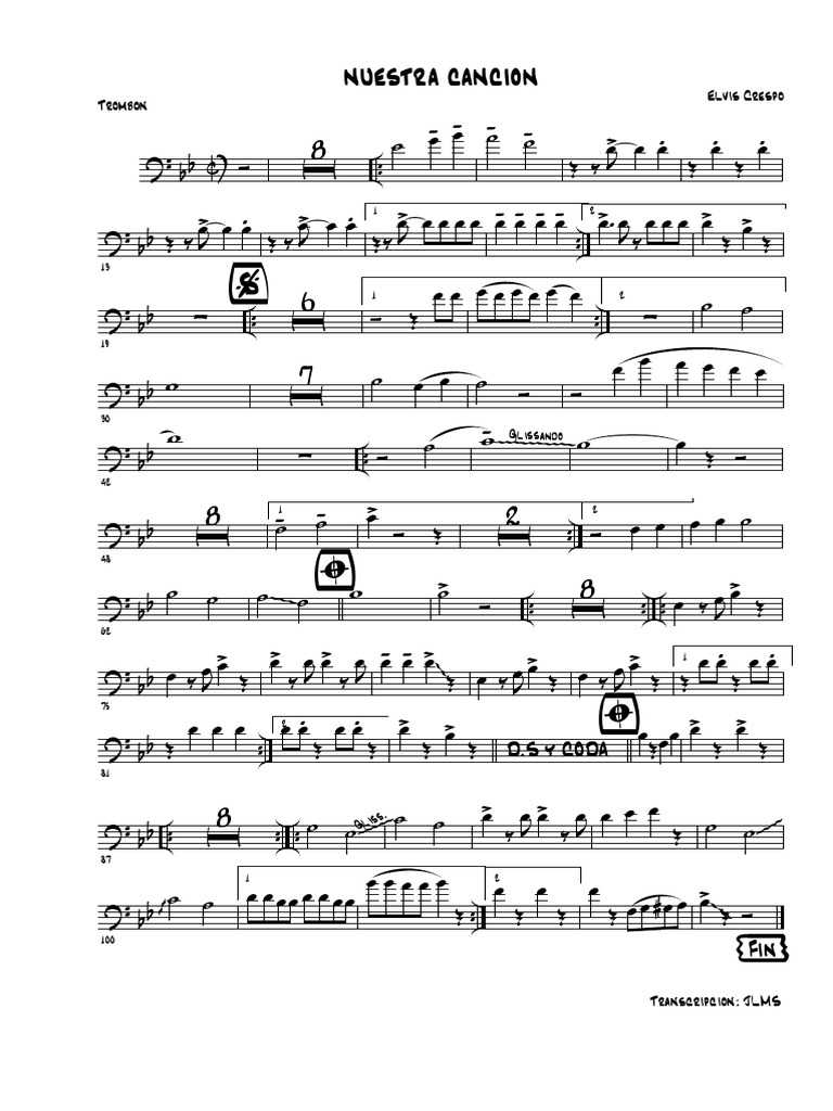 Nuestra Cancion - Trombón | PDF