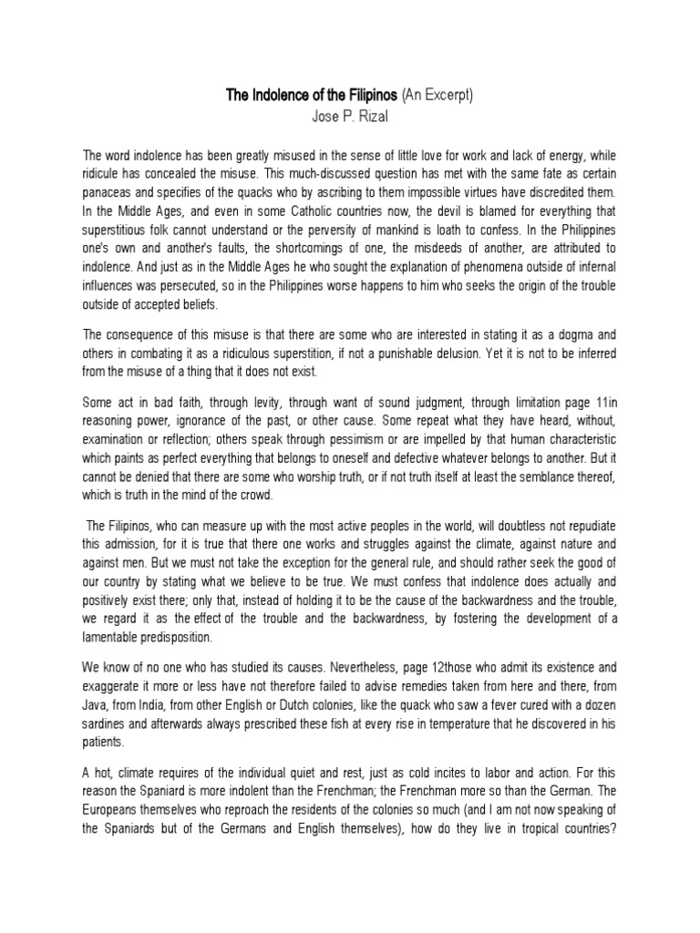 Understanding Filipino Indolence | PDF | Truth | Superstitions