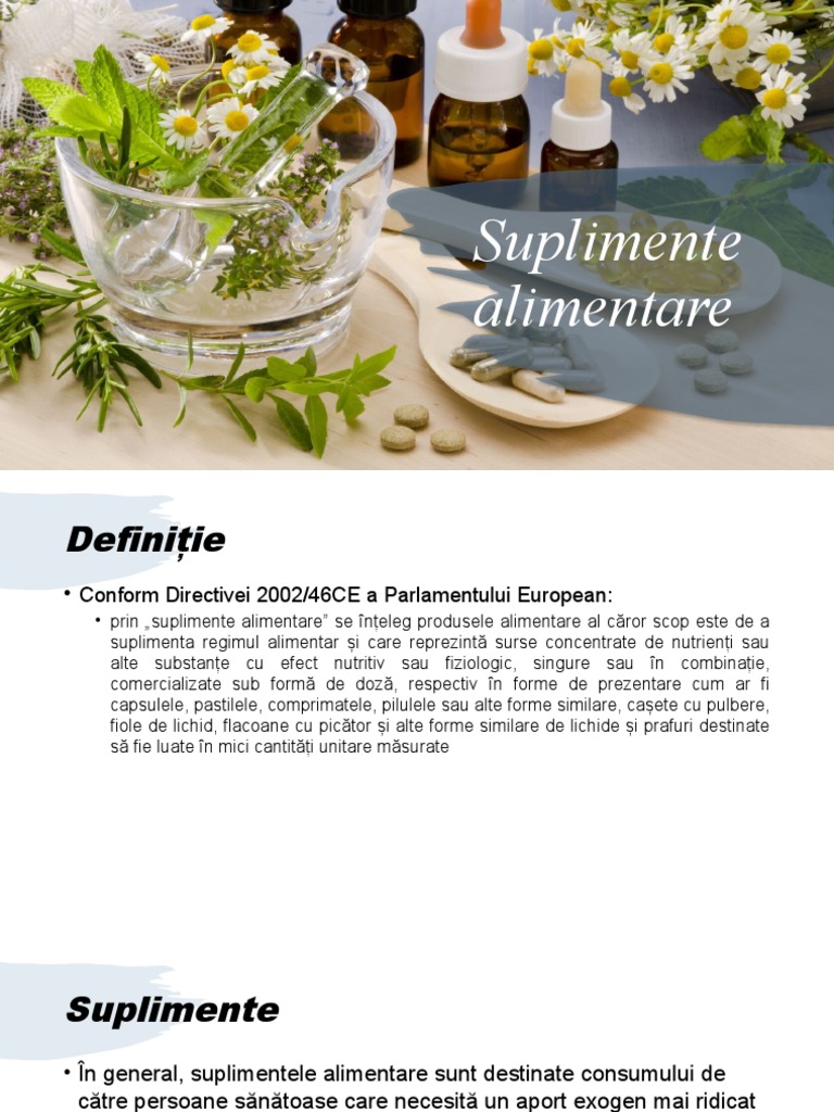 Suplimente Alimentare | PDF