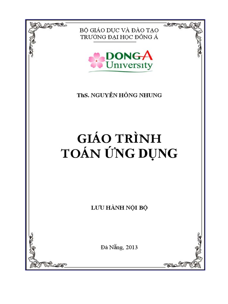 Giáo Trình Toán NG D NG | PDF