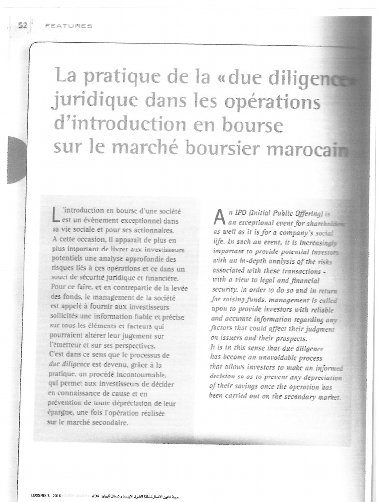 Due Diligence Juridique - Méthodologie | PDF