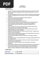 Fresher Resume | PDF | Selenium (Software) | Software Testing