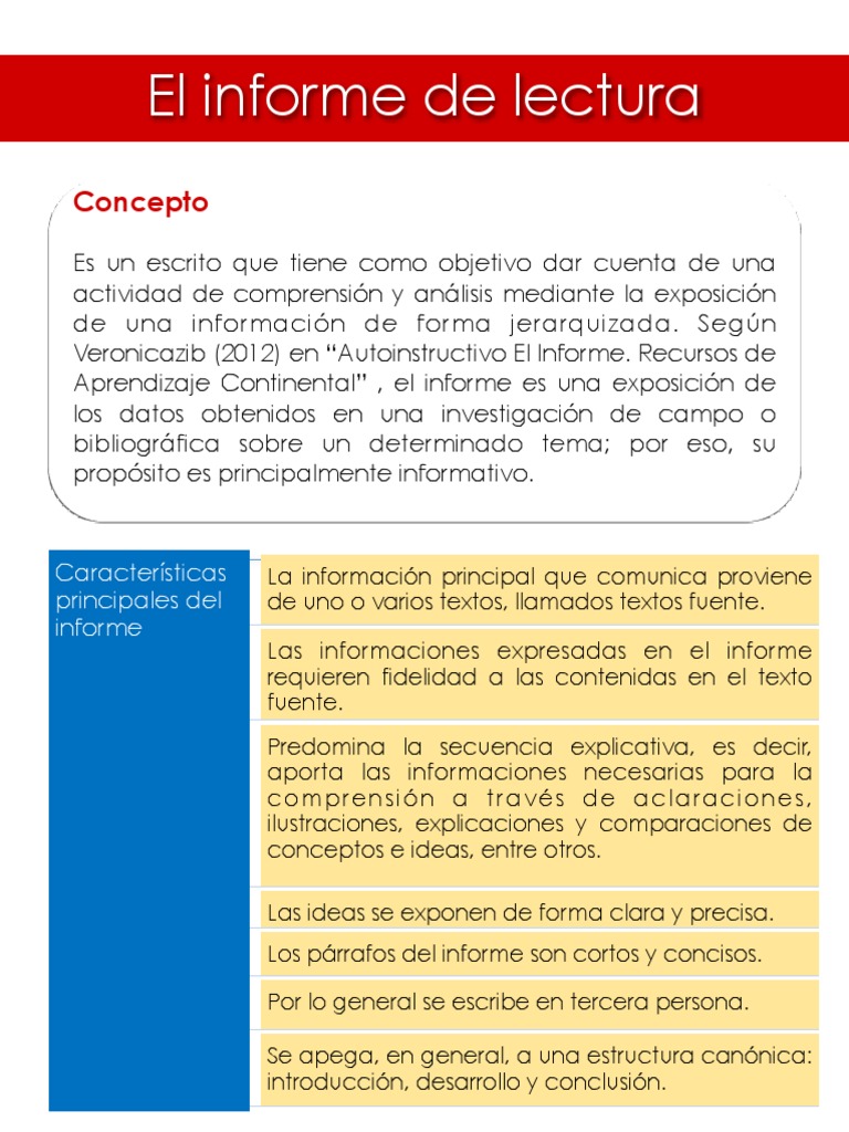 El Informe De Lectura Pdf Aprendizaje Cognición 4041